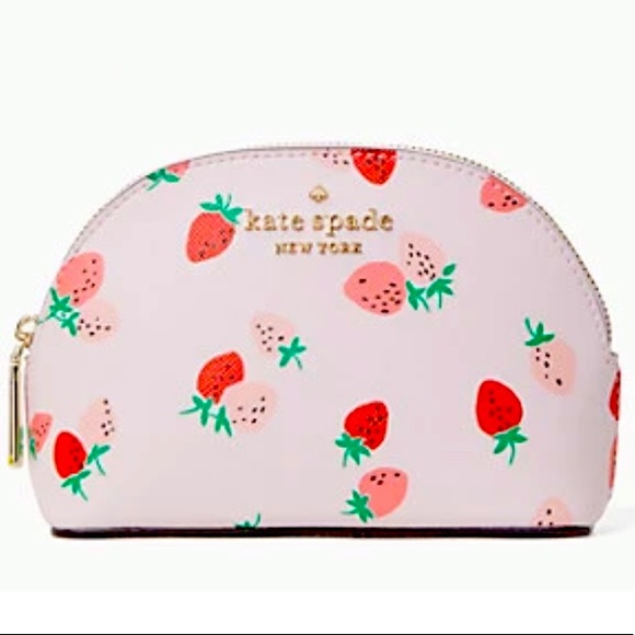 kate spade | Bags | Kate Spade Staci Wild Strawberries Small Cosmetic ...